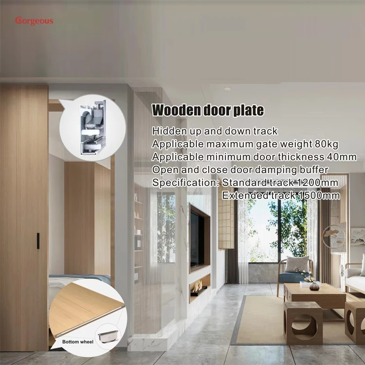 Gorgeous Two-way Aluminum Buffer Sliding Way Dampers Wall Mount Hidden ...