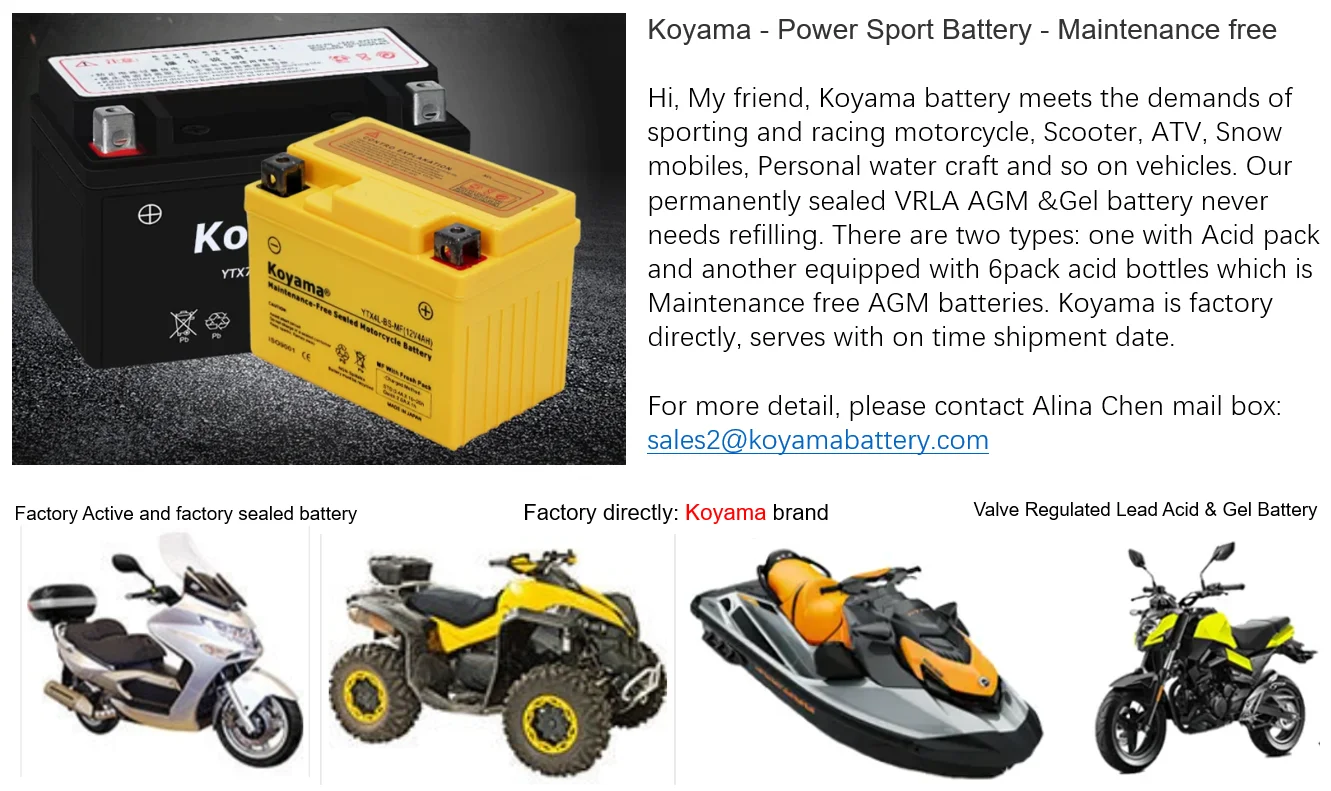 Rechargeable Motorcycle Battery 12v9ah Lead Acid Starting Battery For ...