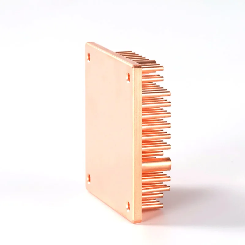 Customized Forging Pin Fin 50*50*10mm Led Heatsink Copper Pure Copper Forged Pin Fin Heat Sink ...