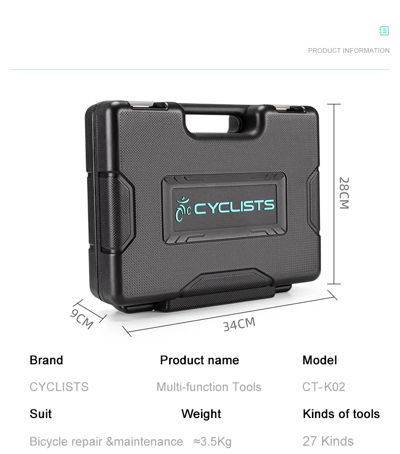 Cyclists 27 in 1 Bicycle Repair Tools Kit – Multitool for Bike ...
