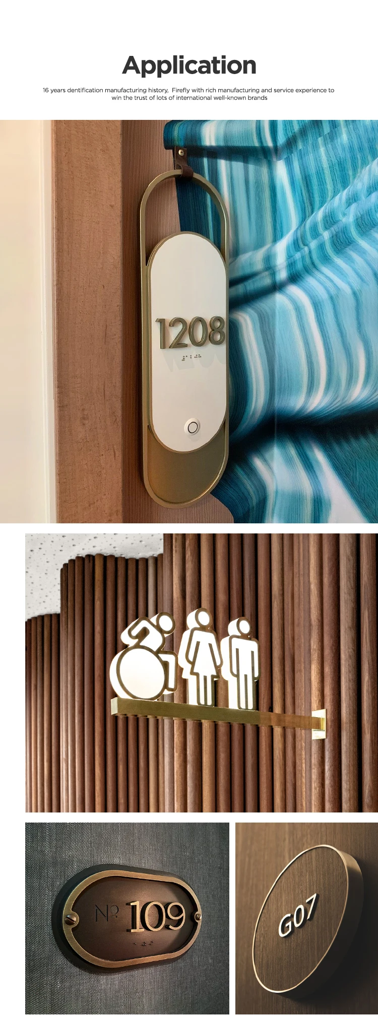 Custom Hotel Room Door Number Sign Electronic Doorplate Apartment ...