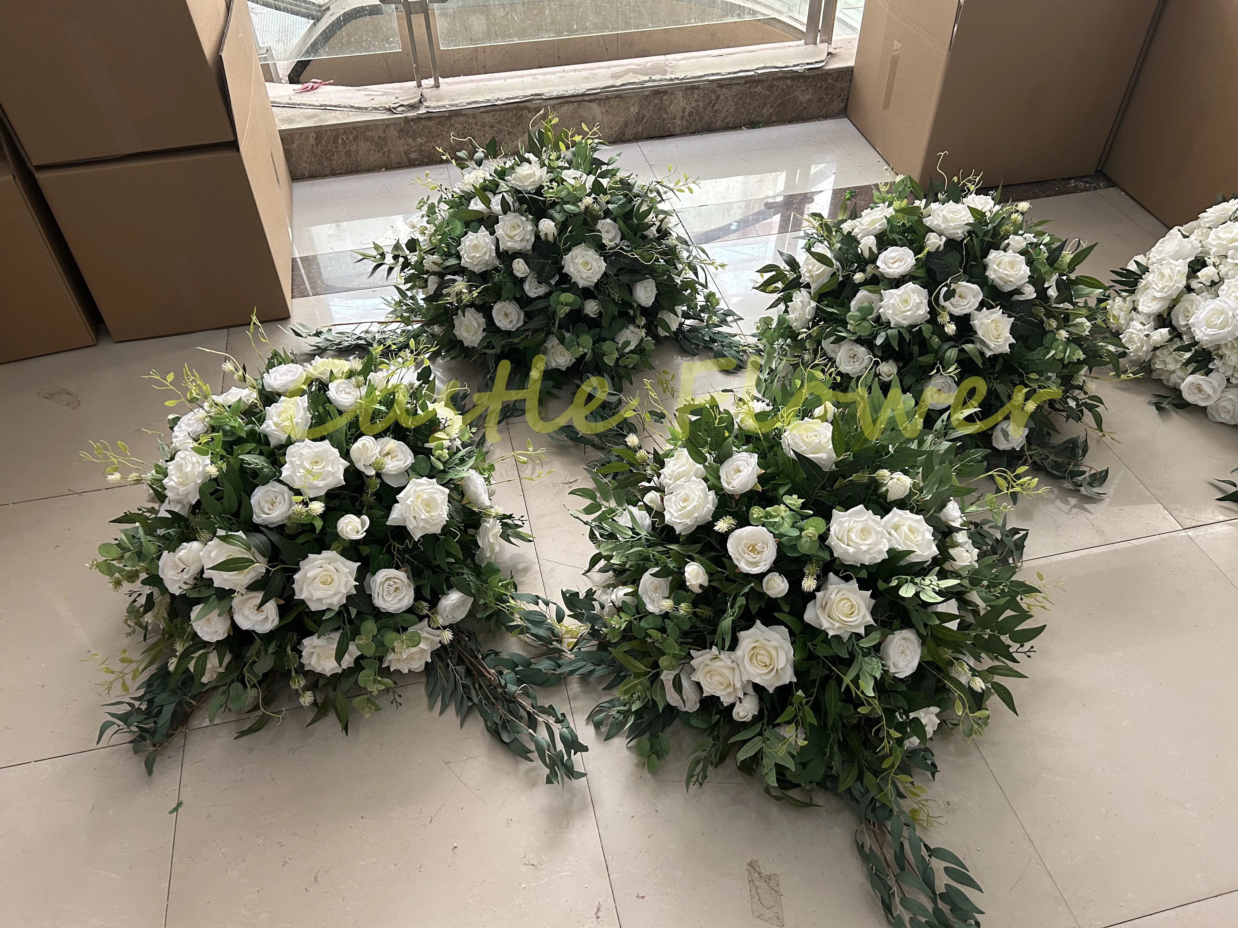 Custom Wedding Props - Elegant Artificial Flower Runners