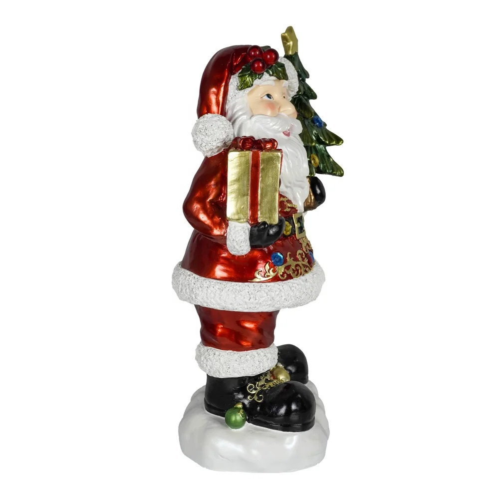 Wholesale Christmas Home Decoration Christmas Led Resin Santa Figurines ...