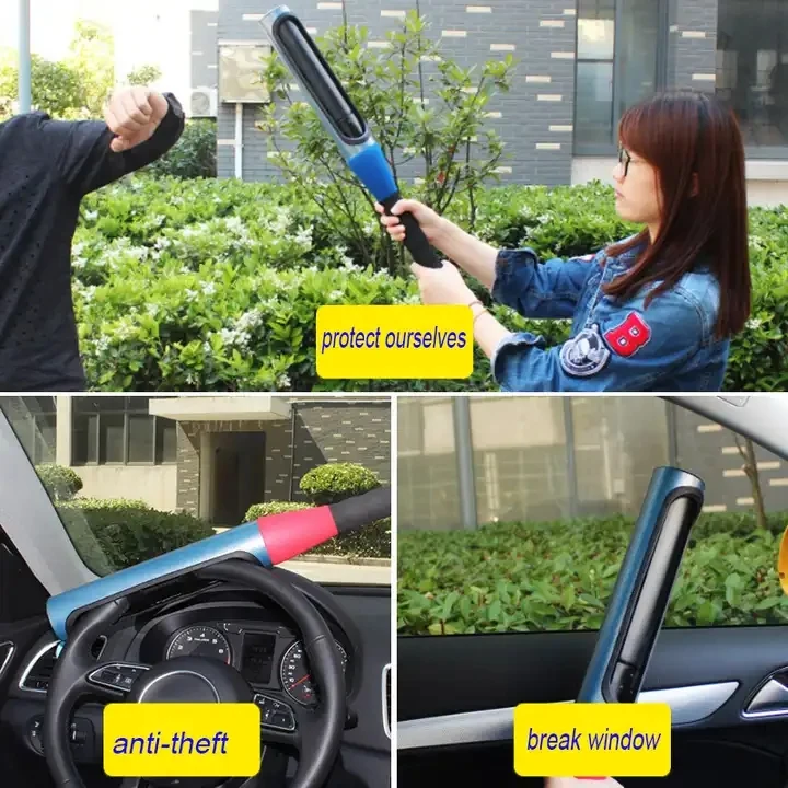 Large Baseball Bat Shape Lock Mixed Color Car Anti-theft Lock Steering ...