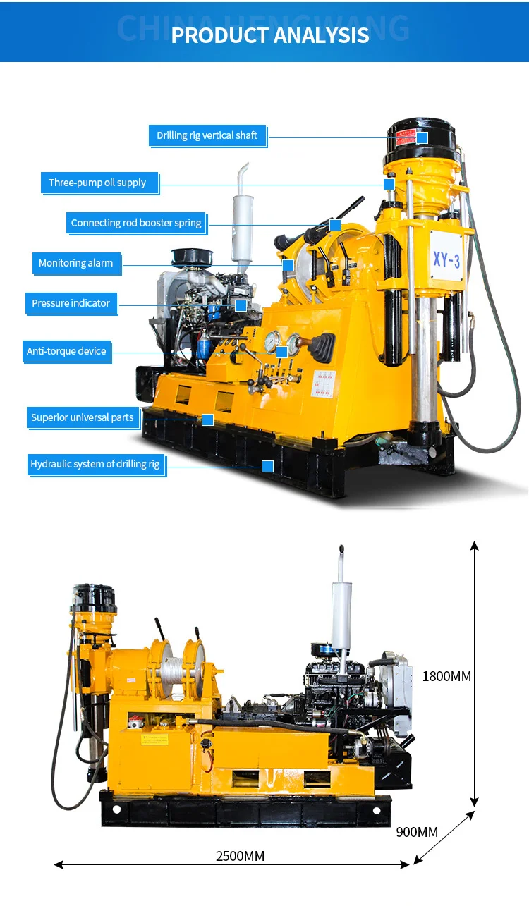Geological Laboratory Rig SPT Soil Drilling Machine 50m Rock ...