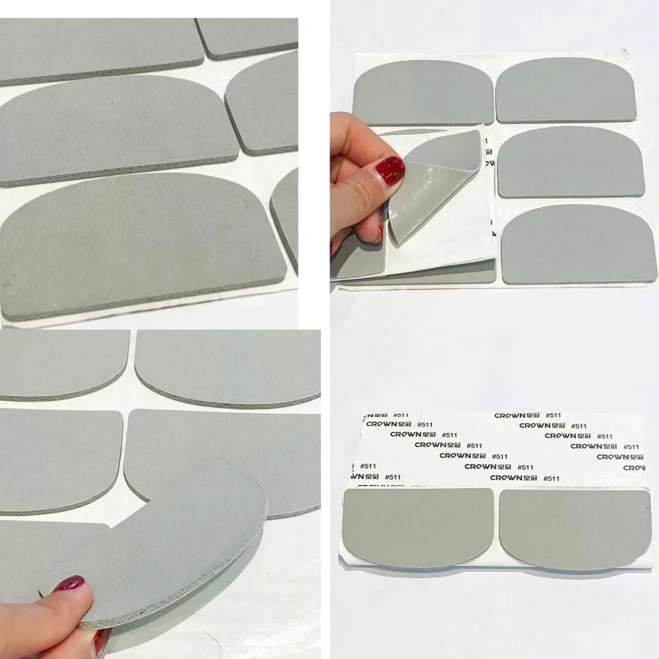 Custom Shape Self Adhesive Foam Feet Soft Silicone Sheet Sticky ...