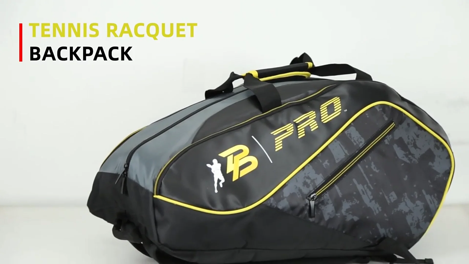 2023 Custom Logo Tennis Backpack For 2 Rackets With Separate Shoe Space ...