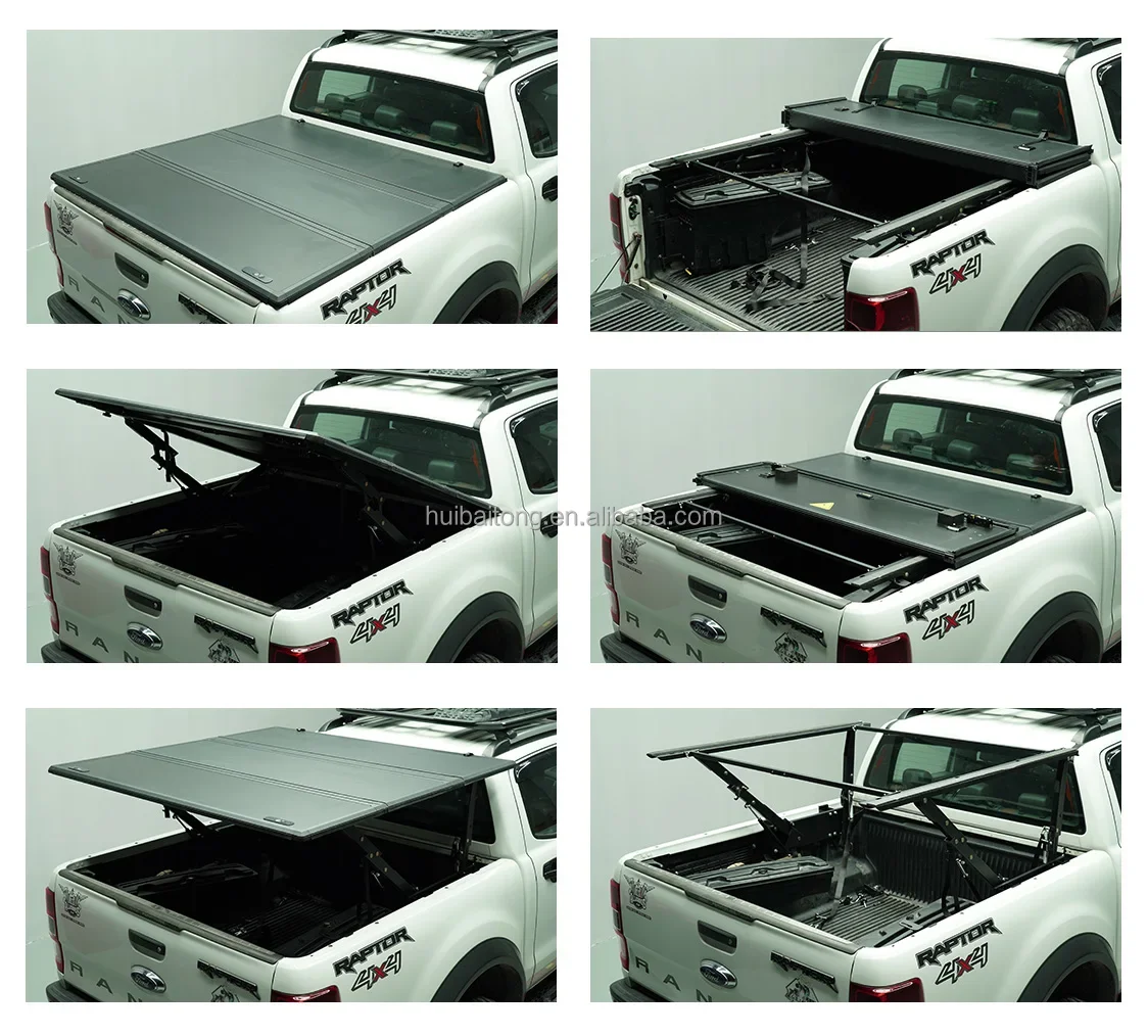 Pickup Tonneau Cover Hard Aluminum Lift-up Tri-fold Bed Cover for Great ...