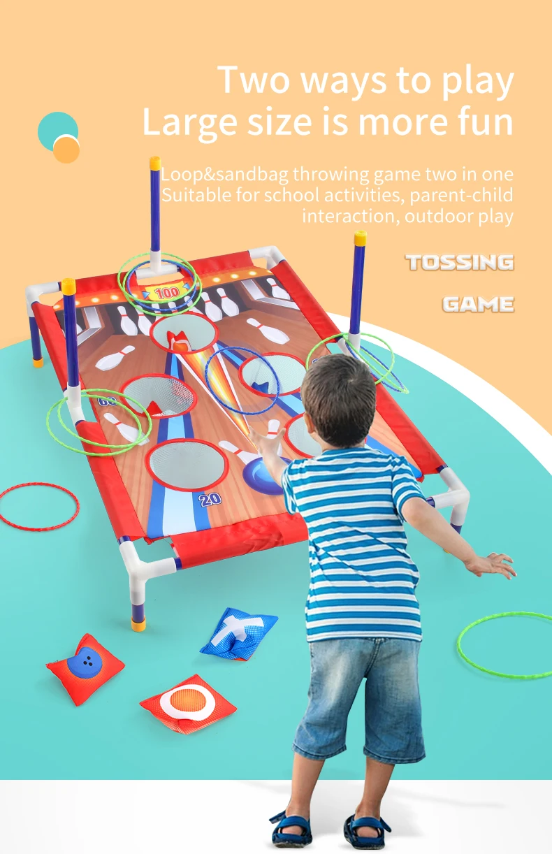 2 In 1 Toss Game Tossing Toy For Kids Outdoor Indoor Sport Toy Diy ...