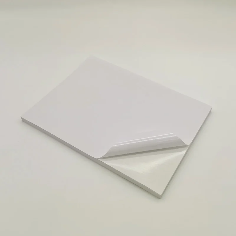 Factory Custom 100 X 1 Sheet A4 White Ultra Gloss Self-adhesive Sticker ...