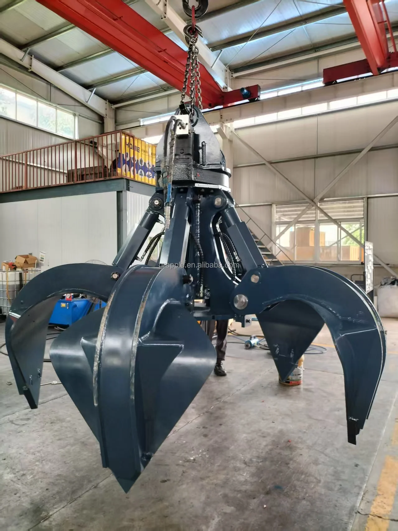 5-Tine Orange Peel Rotating Grapples,Crane Excavator Mounted Octopus ...