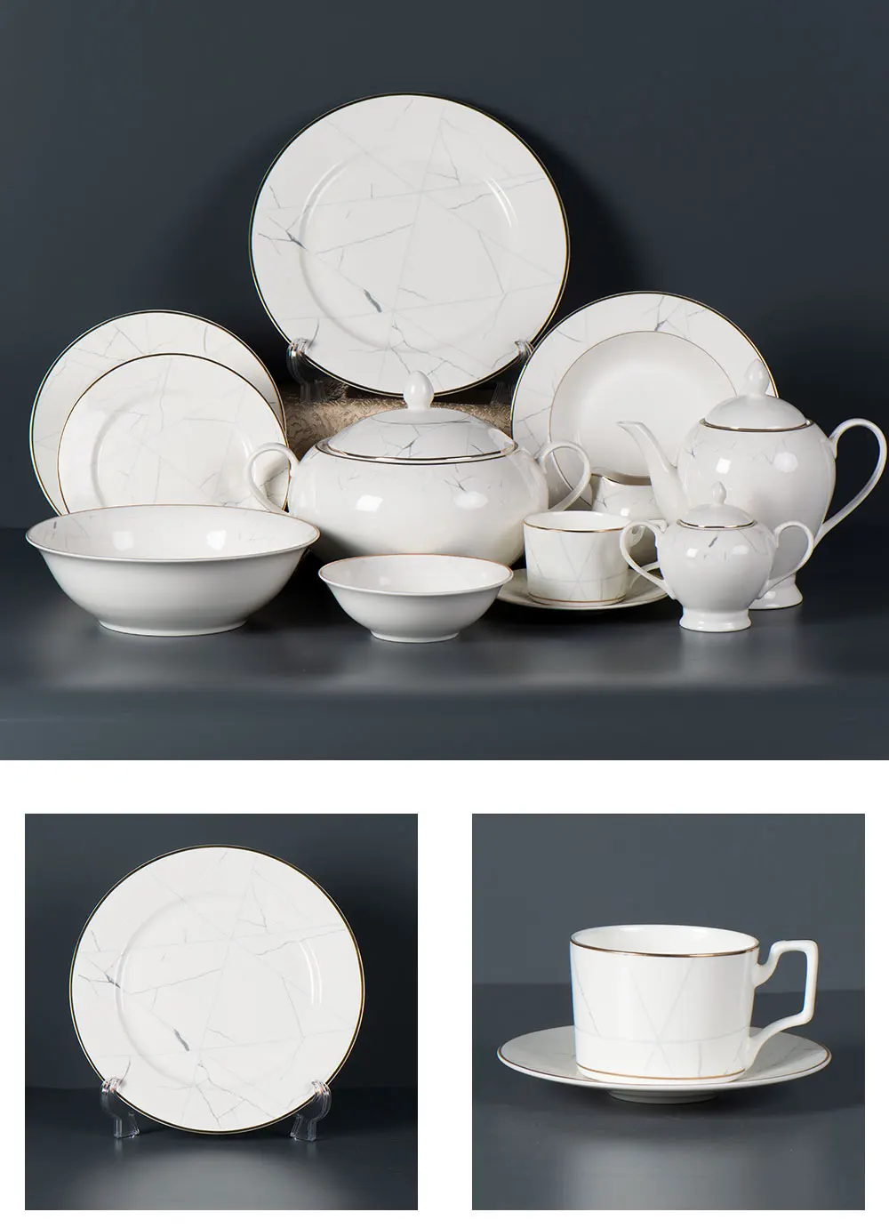 Shanghai Factory Restaurant Porcelain Dinner Set Ceramic Tableware ...