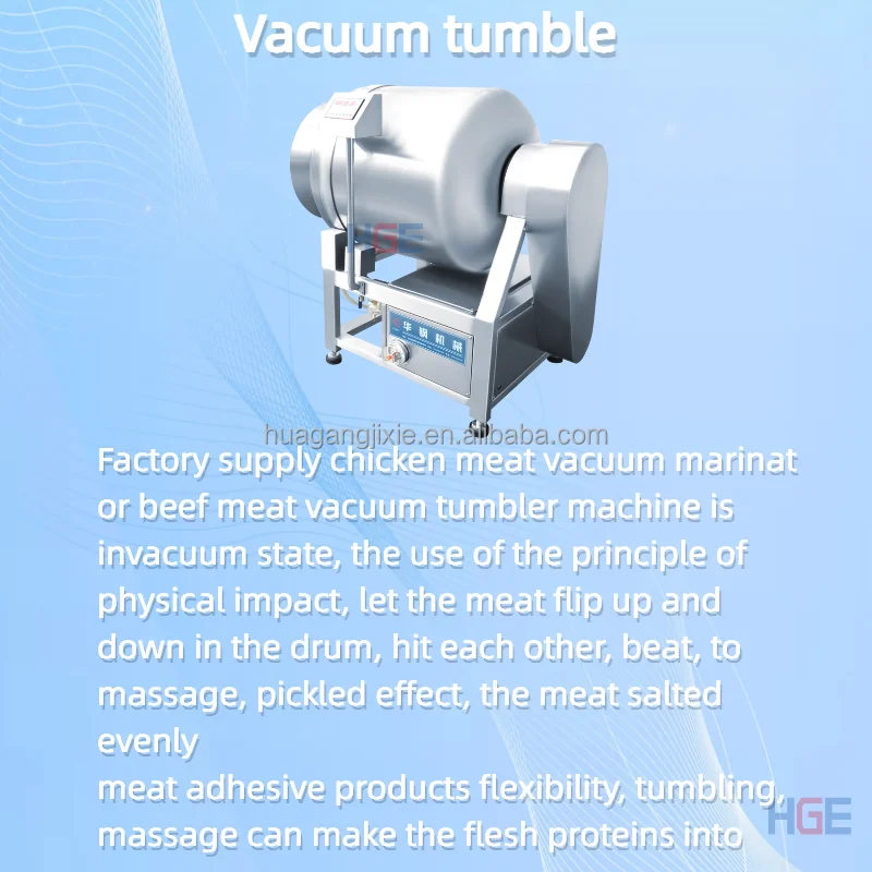 600 Litre Chicken Vacuum Tumbler Meat Tumbler Marinated With Cooling ...