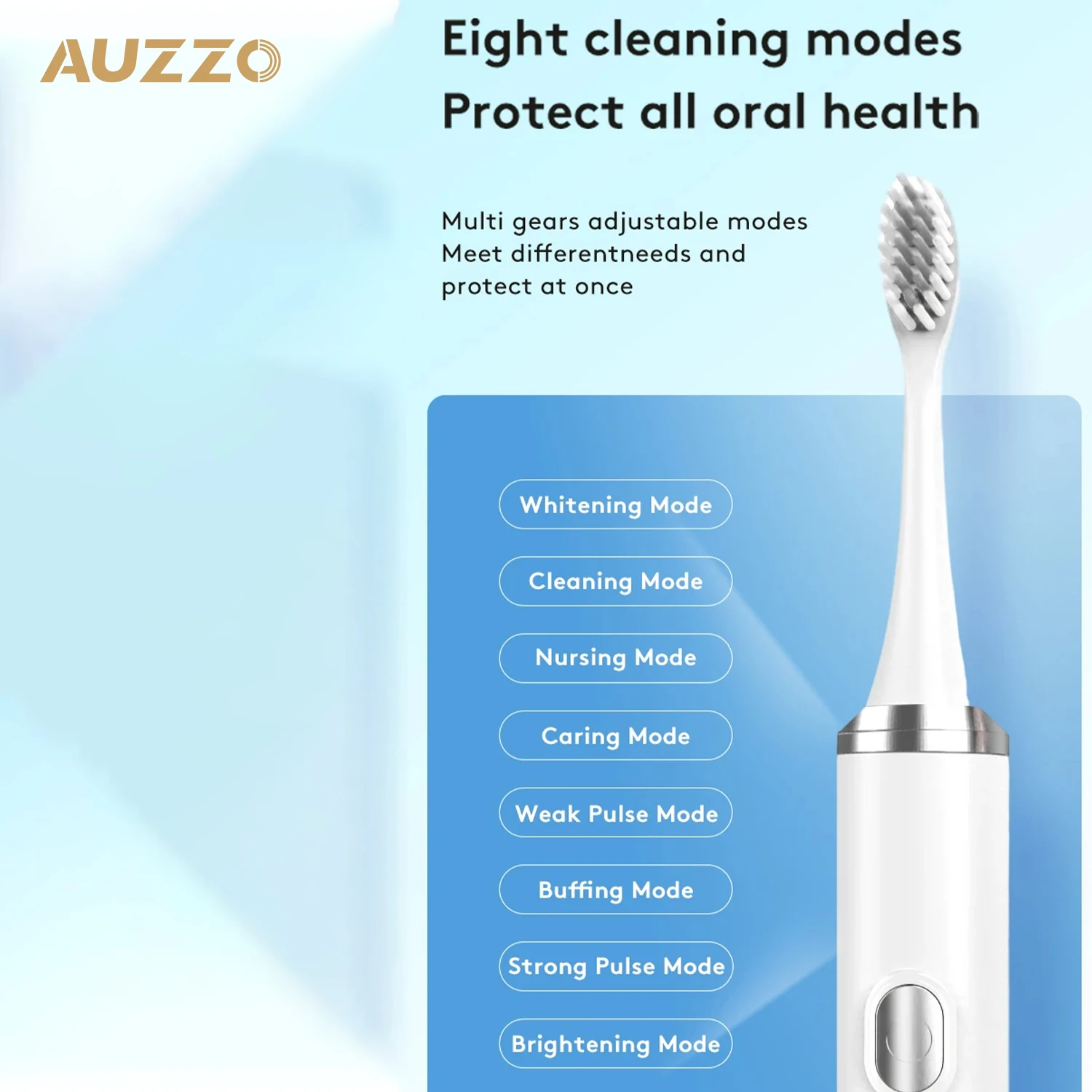 Electric Toothbrush with Sonic Vibration - Adult Soft Bristles