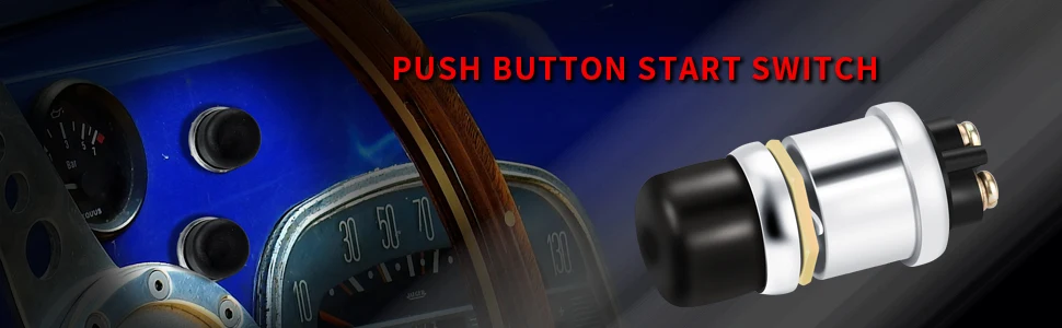 DaierTek 12V Push Button Starter Switch - Momentary Engine Start for ...
