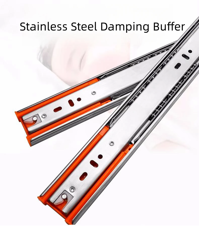 Double Spring Damping Drawer Slide 1.0*1.0*1.0 Mm Thickness 45mm Width ...