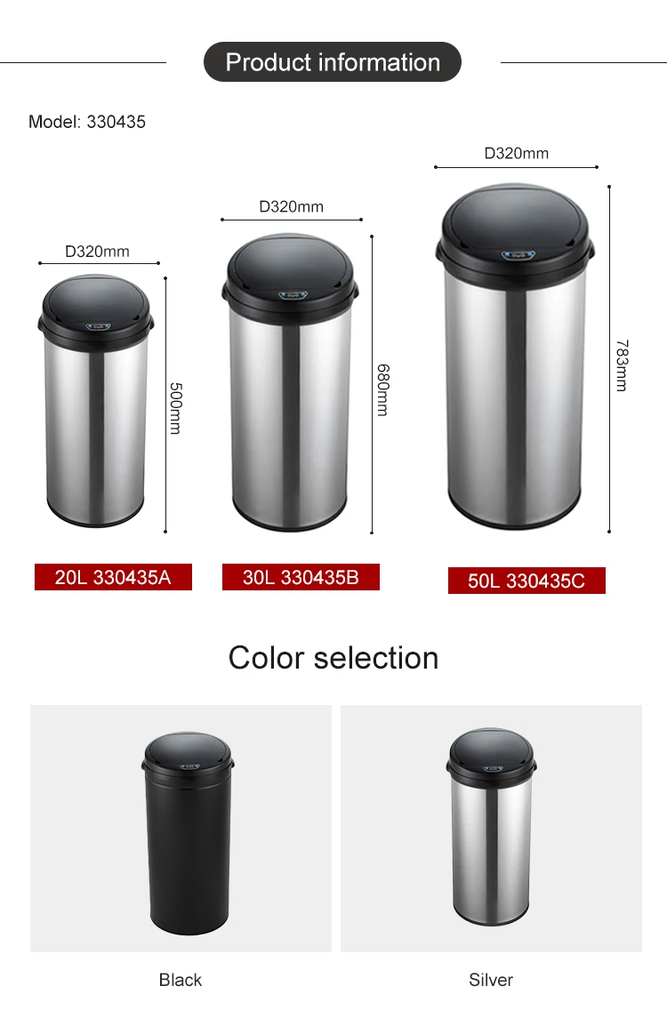 Induction Smart Motion Trash Can Touchless Dustbin Automatic Sensor ...
