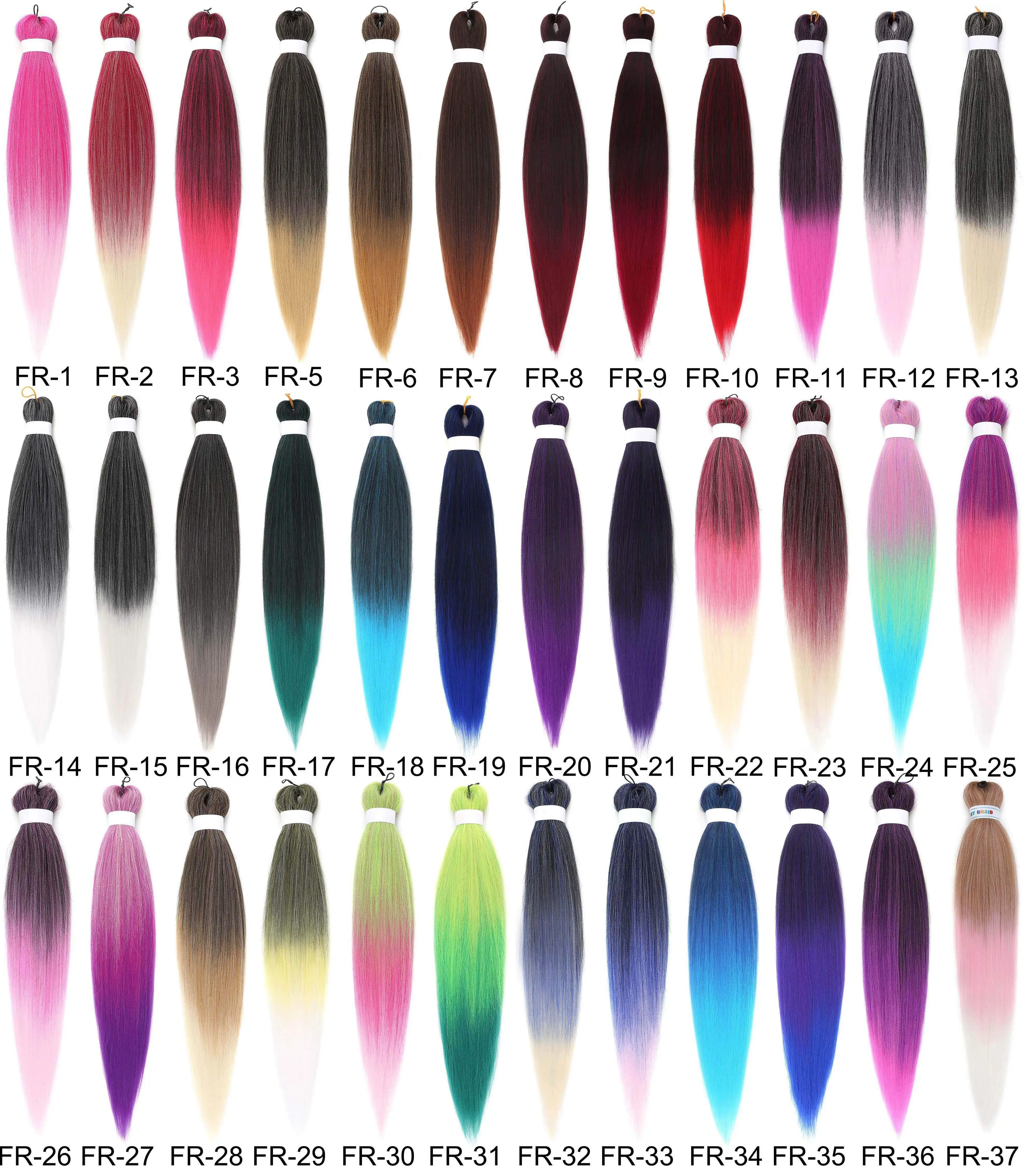 Wholesale Henlon Soft Heat Resistant Fiber Festival Ombre