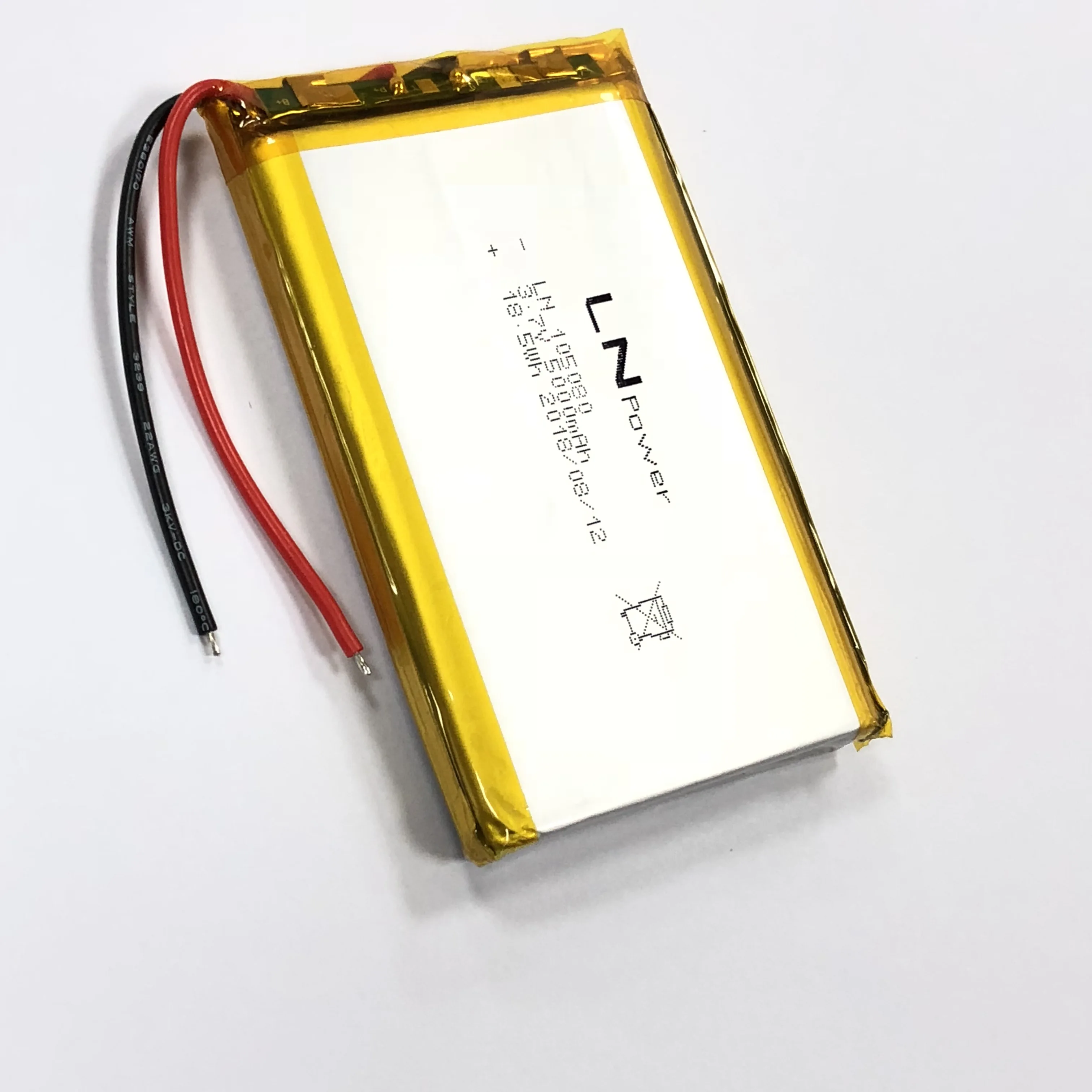 Ultra Thin Li Batteries - 3.7V, 5000mah, 105080 Size