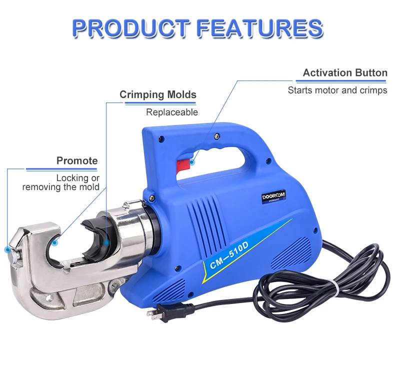 16-400mm2 Plug-in Electric Cm-510d Hydraulic Pliers Cu/al Nose ...