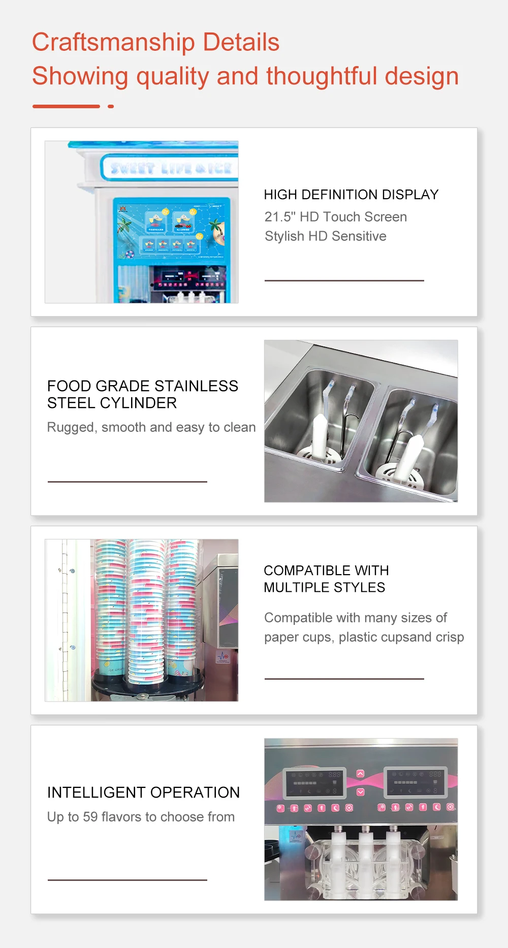 Customized Outdoor Smart Fully Automatic Smoothie Gelato Machines Soft ...