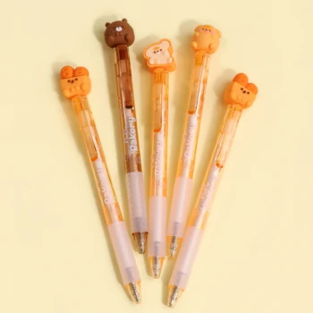 Cute Korean School Student Kids Creative Animal Bread Erasable Gel Pens ...