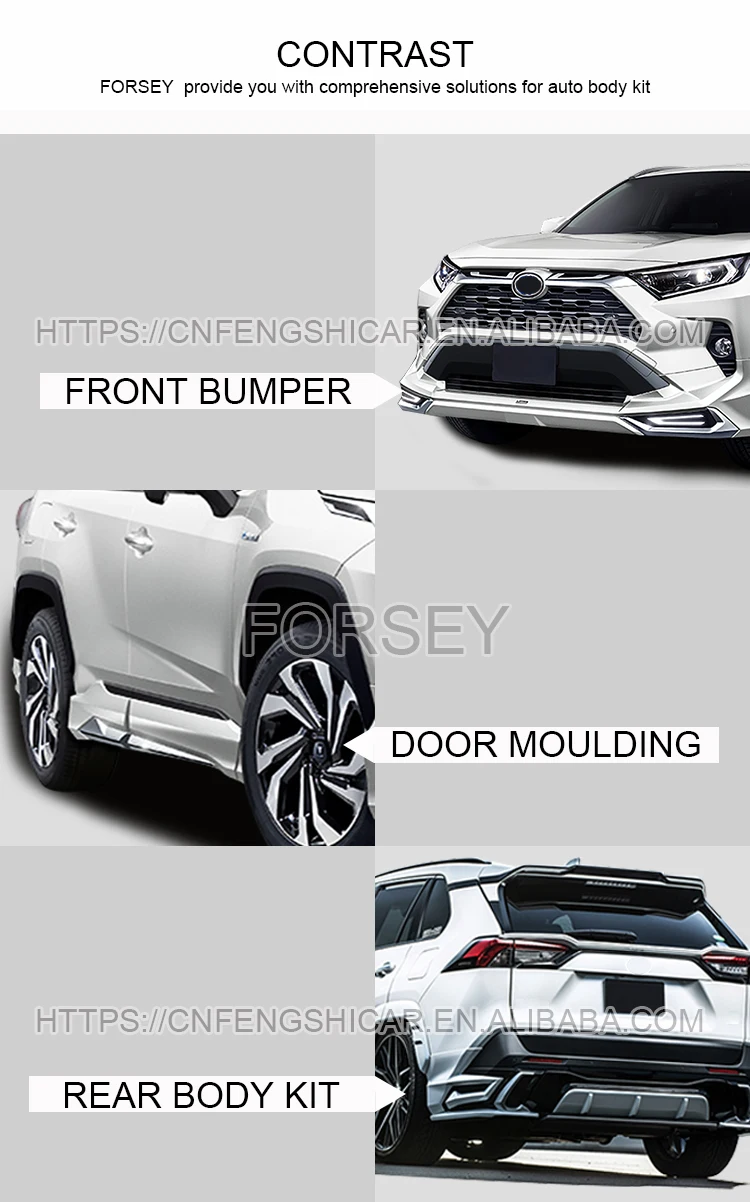 Car Body Kit Front Bumper for 2019-2020 RAV4 Body Kits