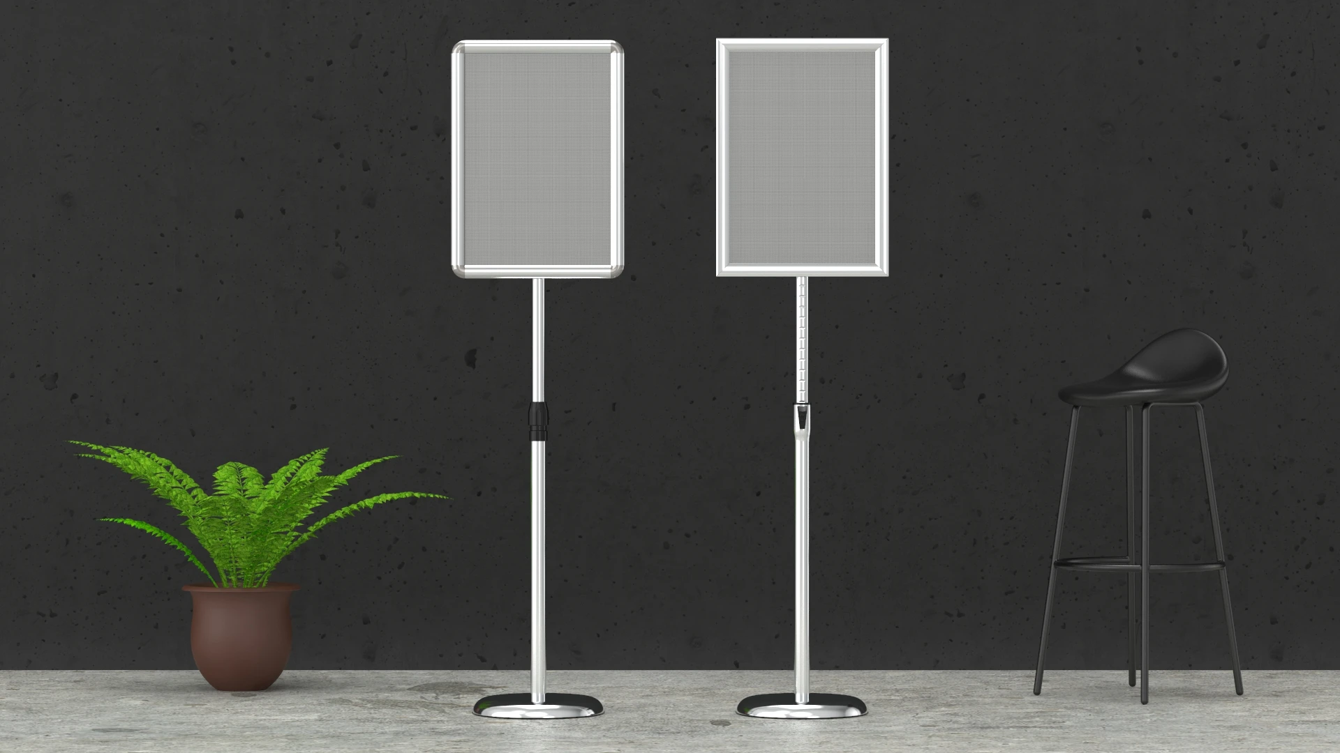 Cydisplay Silver A3 Poster Display Stand Retractable Frame Heavy Duty Advertising Poster Stand ...