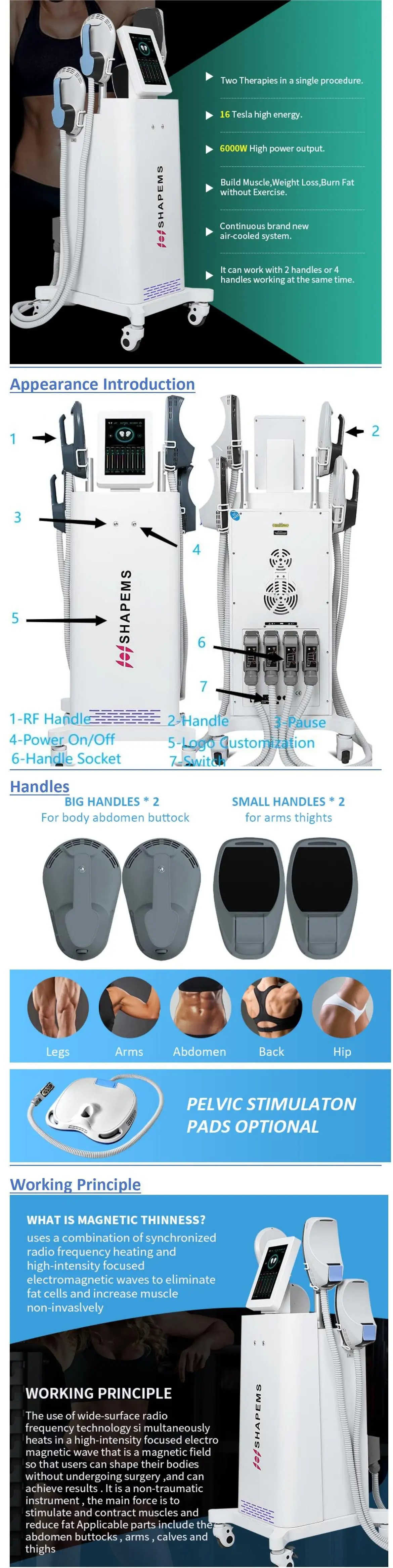 Professional Ems Body Slim Machine Muscle Stimulator Build Fat Burn ...