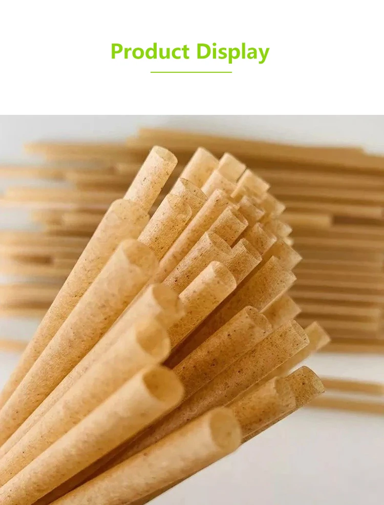 Vegetable Fiber Individual Wrapped Sugarcane Bagasse Straw Compostable ...