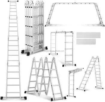 Wholesale Flexible Adjustment Step Ladder Foldable Aluminum Multi ...