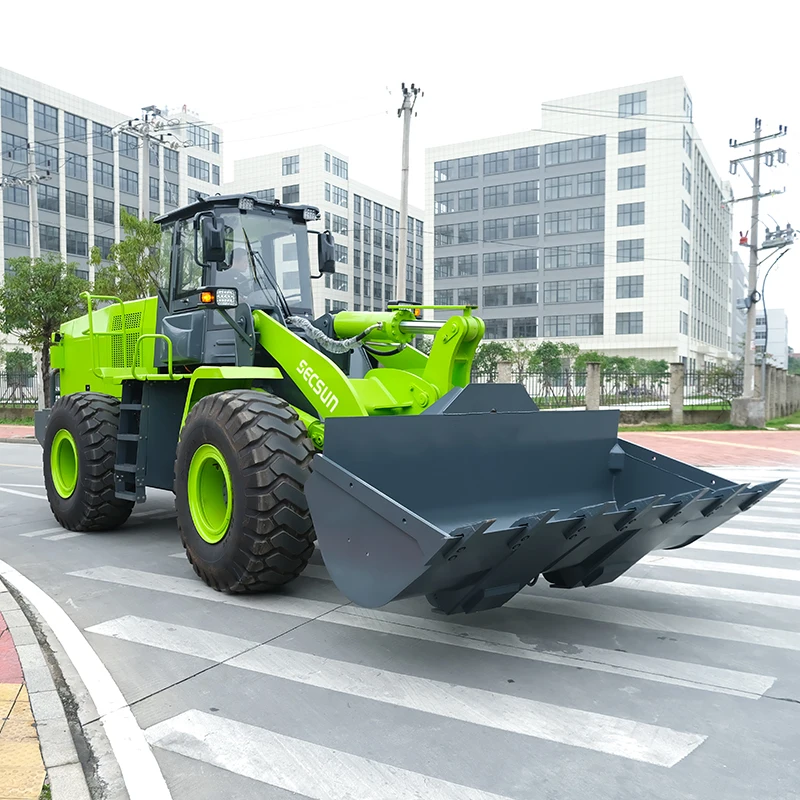 SECSUN Front End Loader 4wd Wheeled Loader 3tons 5 Tons Electric Wheel ...