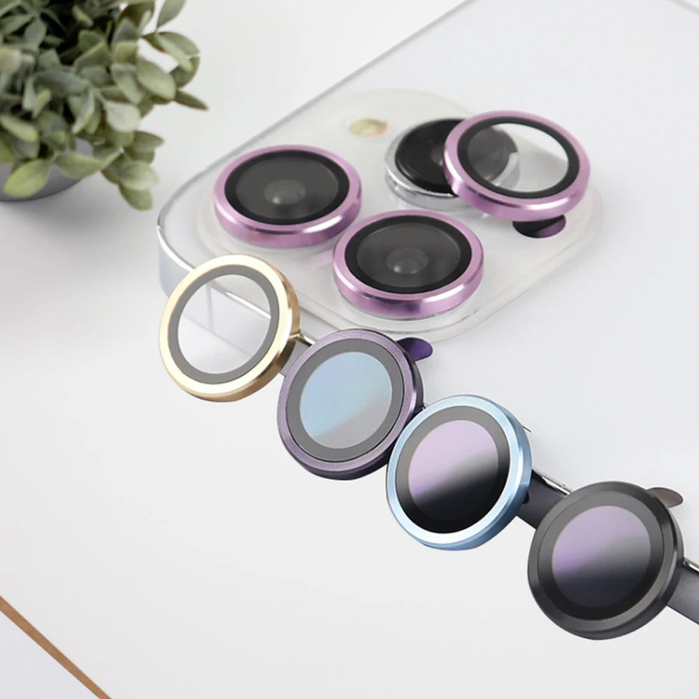 Hot Sale CD Pattern Camera Lens Protector Colorful Tempered Glass Lens ...