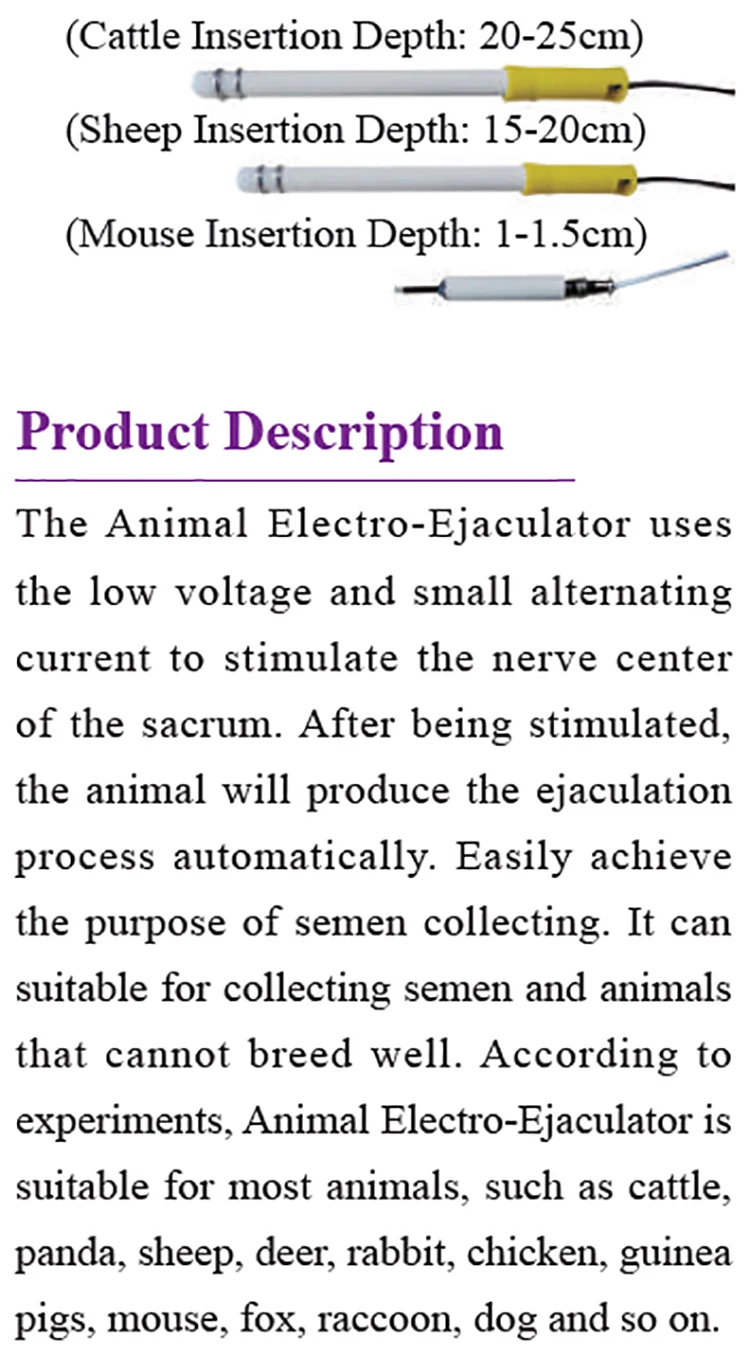 Animal Electro-Ejaculator Equipment for Sperm Collection in Pigs, Dogs ...