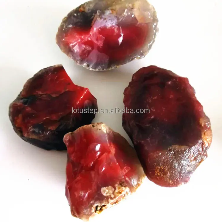 LS-501 3-6 Cm Natural Red Agate Rough Stone Supply for Home Decoration