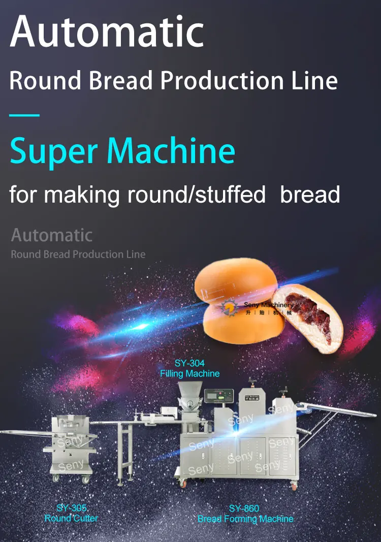 Fully Automatic Bread Making Machine Filled Bread Production Line For ...