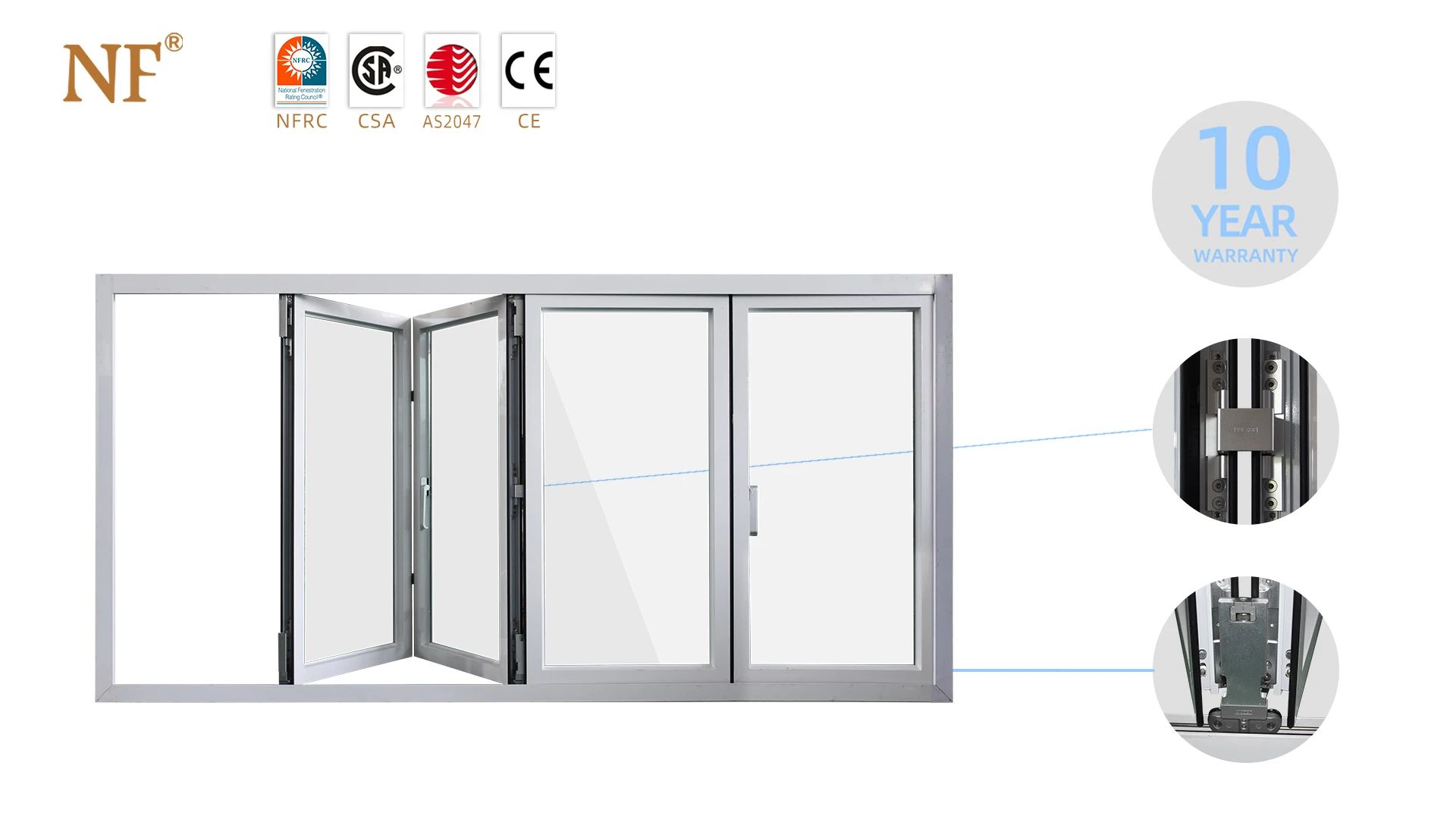 Factory Customized Aluminum Bifold Window Screen Kitchen Exterior ...