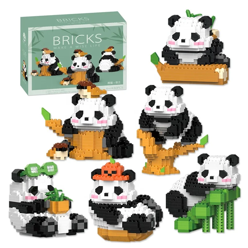 Panda brick block toy panda animal building toy bricks| Alibaba.com