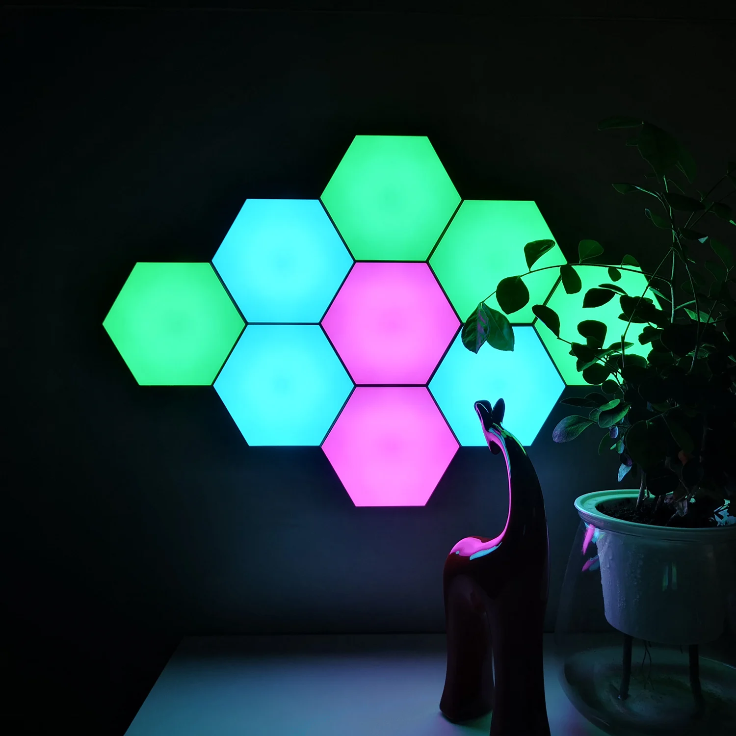 Diy Rgb La Luz Inteligente Led Hexagonal Modular Táctil Sensible ...