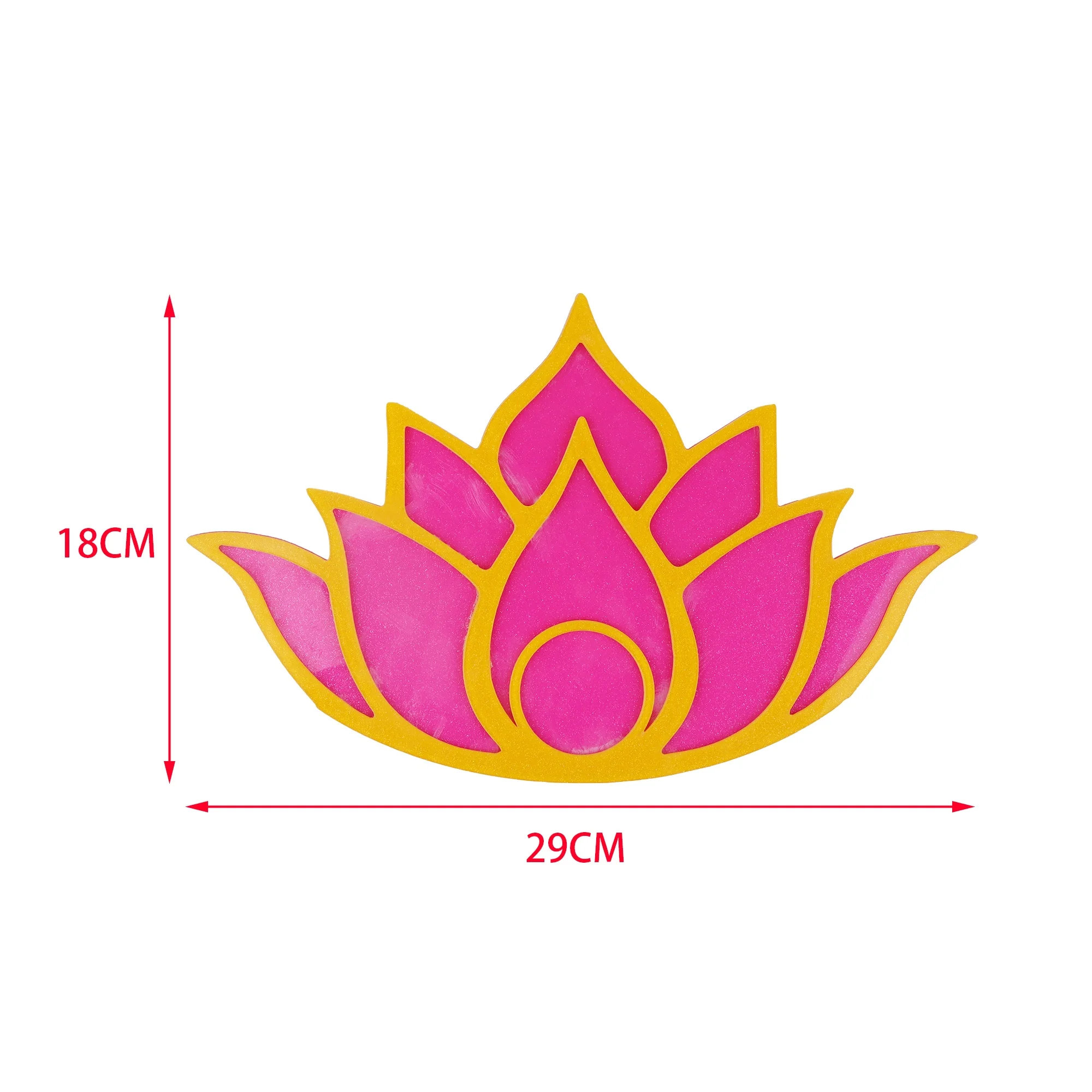 Diwali Acrylic Lotus Flower Cutout - Elegant Rangoli Decor
