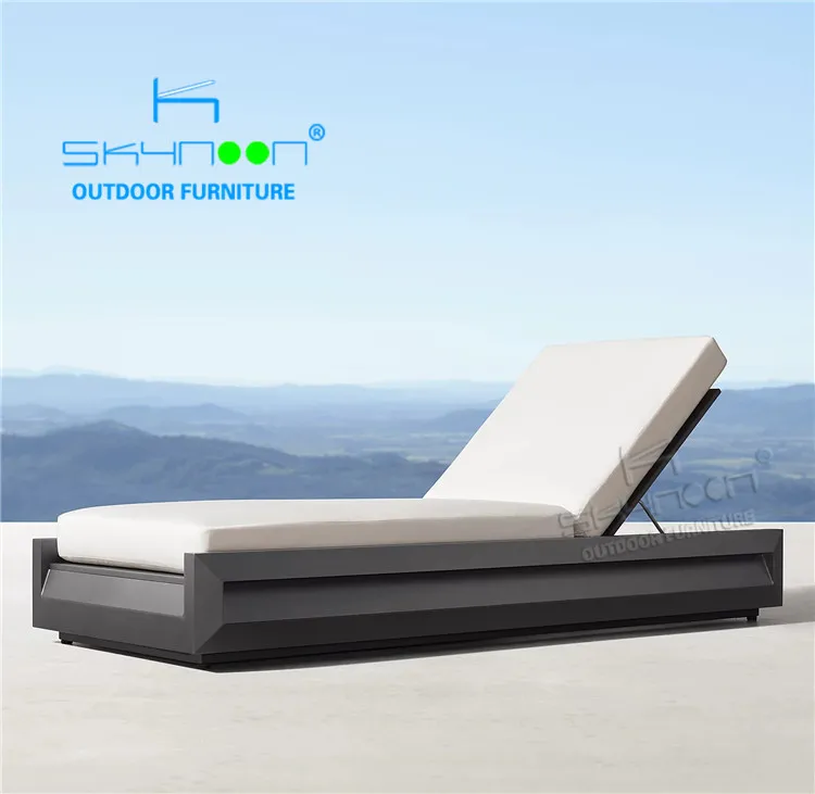 Modern Design Rust Proof Metal Aluminum Sunbed Outdoor Pool Beach ...
