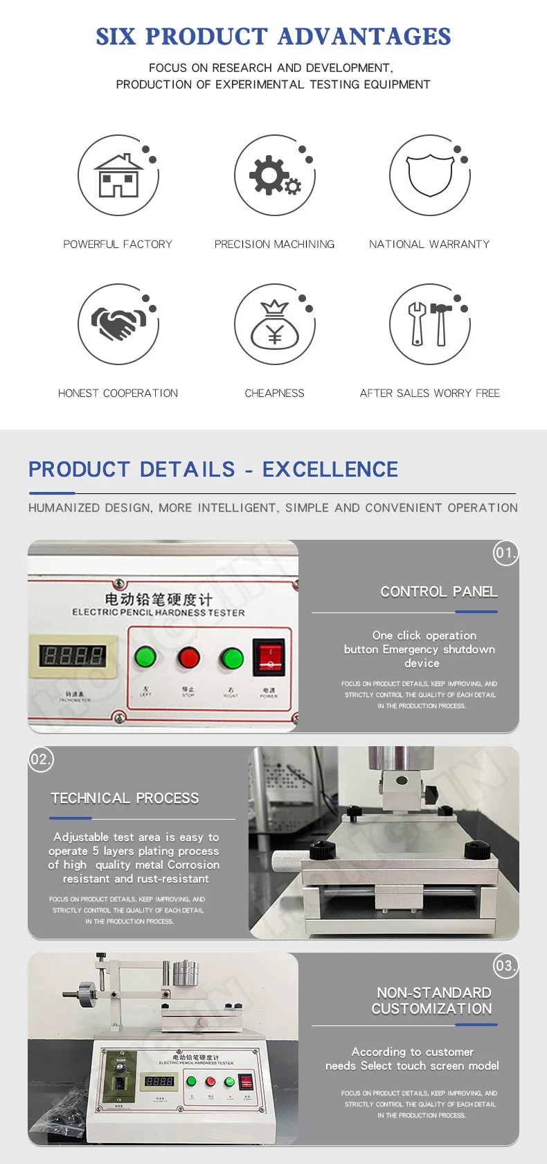 Pencil Hardness Tester - Easy Operation for Universal Testing
