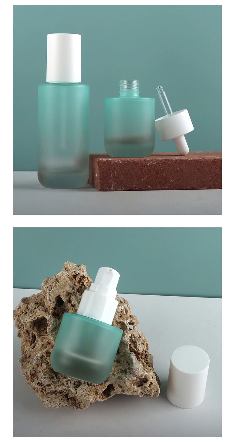 Fancy Liquid Skincare Serum Glass Dropper Bottle with Push Button for ...