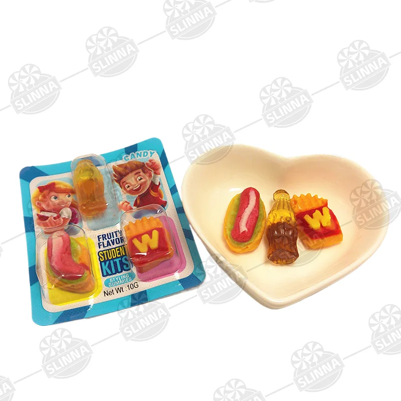 Kids Burger Set Meal Gummy Candy Fruity Flavor Soft Candy Box Packing ...