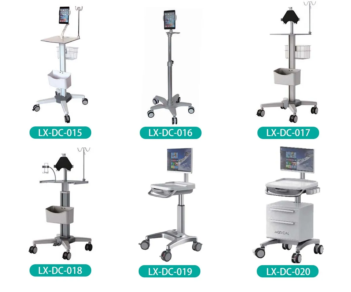 Professional Height Adjustable Mobile Tablet Workstation Medical ECG ...