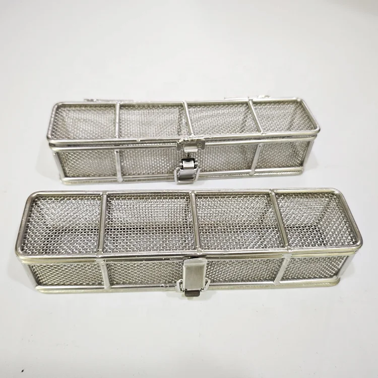 Stainless Steel Wire Mesh Baskets with Lid - Dental Organizer