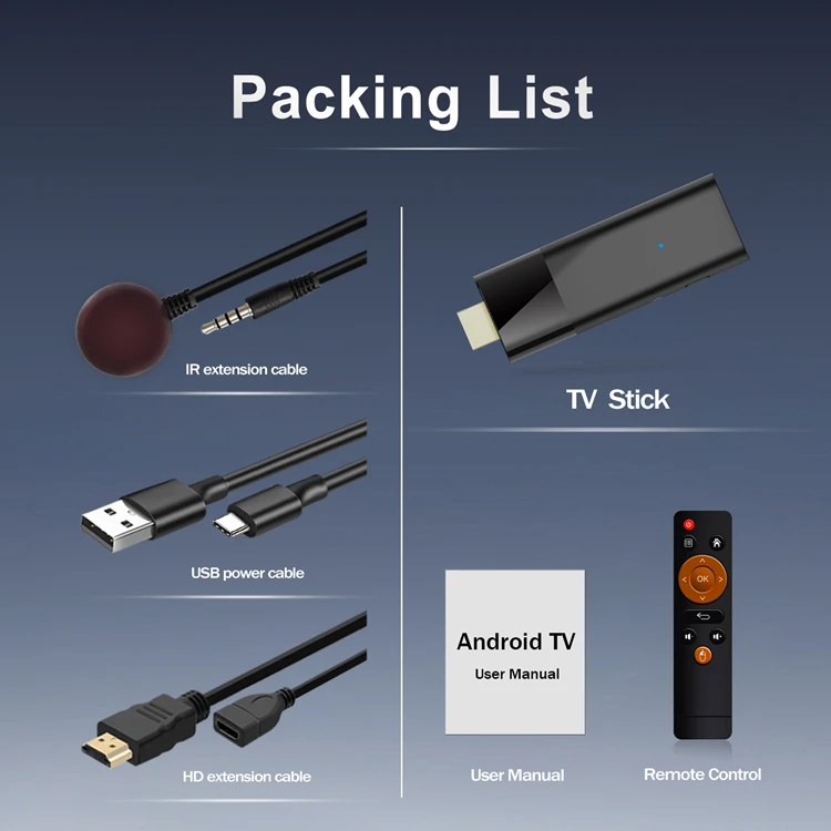 2024 Q6 H313 Android 10 4K TV Stick with Voice Remote Control - 2GB RAM ...