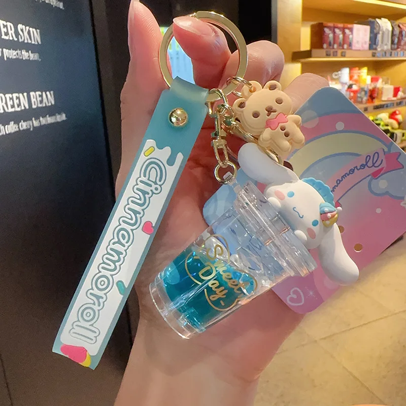 BSBH Cute Keychain Kawaii Liquid Floating Keychain Backpack Charm ...