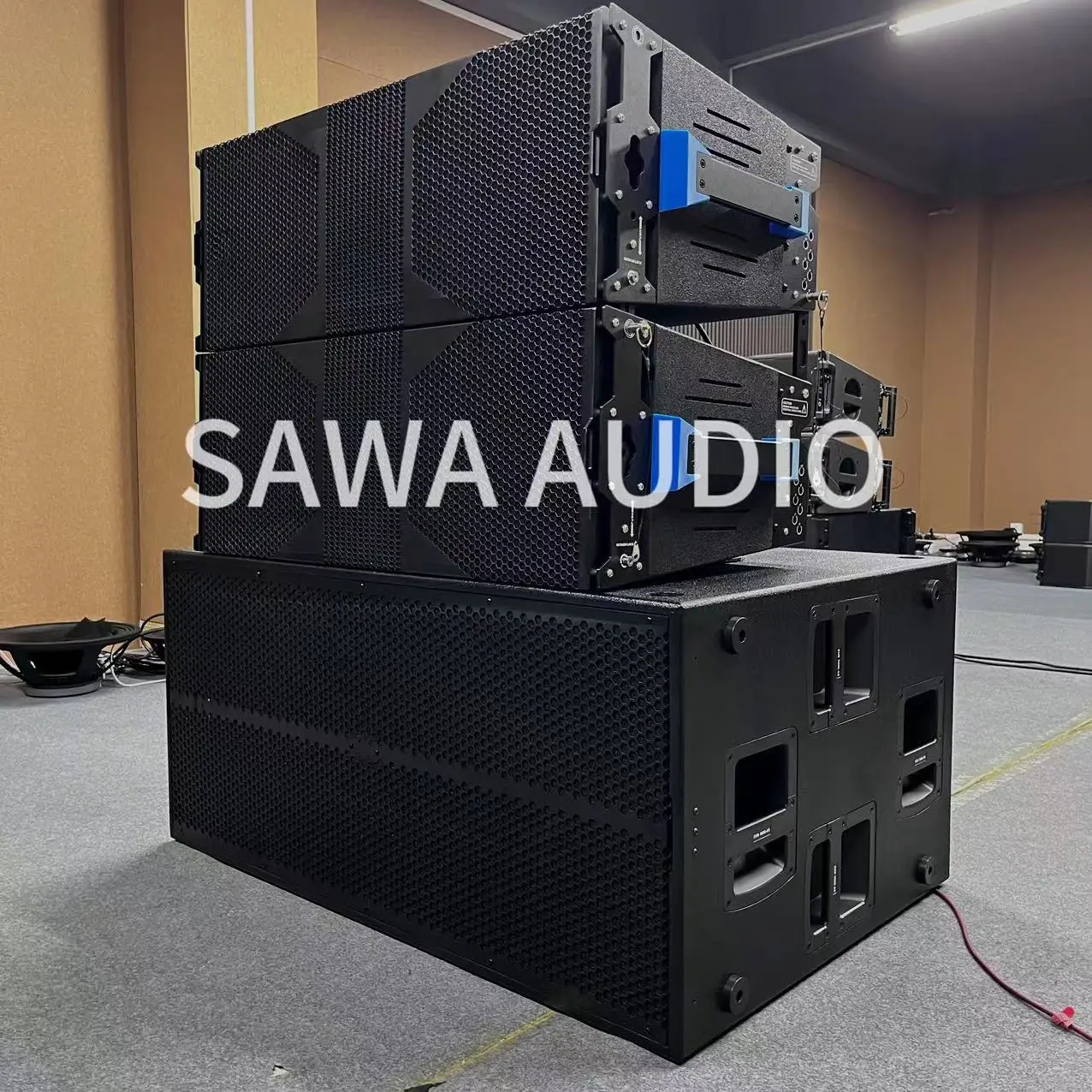Dual 12 Inch Line Array Speakers - SAWA SA212 Pro Audio