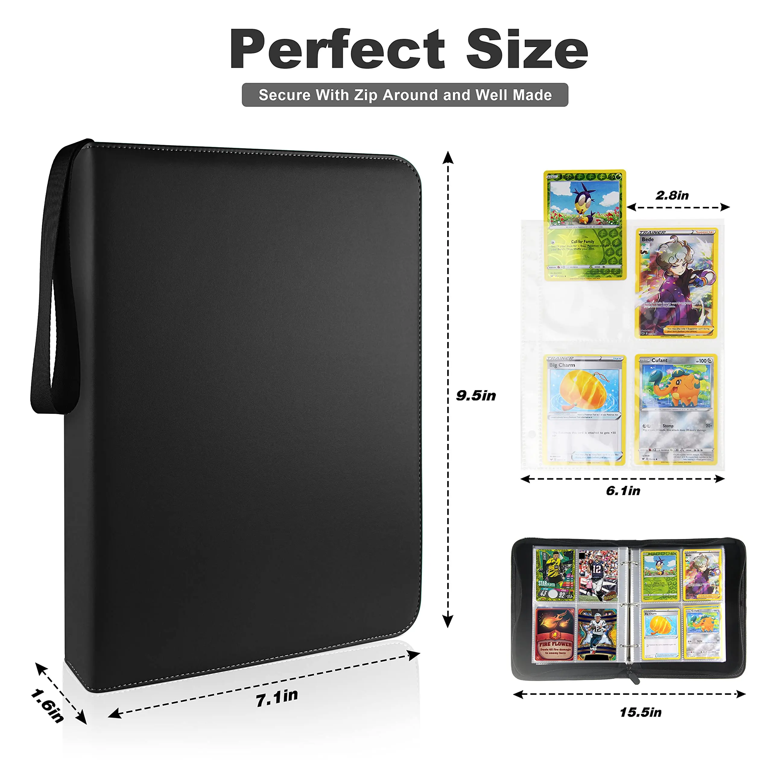 Hot Trading Card Binder for Collector Collection Map Leather Custom ...